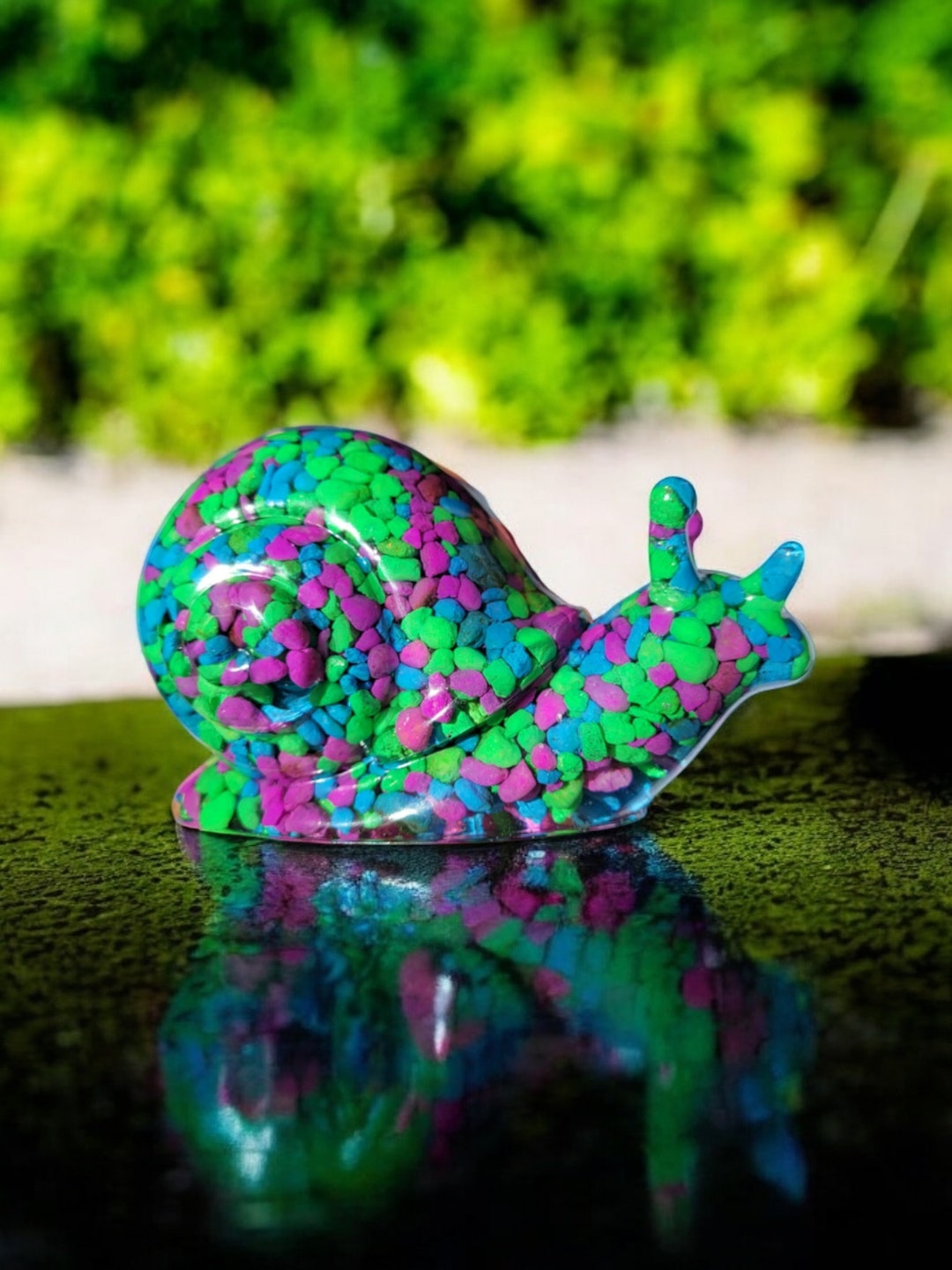 Giant Snail Resin Snail Colorful Snail Rainbow Snail Gravel Snail Green ...
