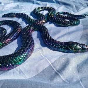 Color Shifting Snake | Resin Snake | Rainbow Snake | Black Snake - Etsy