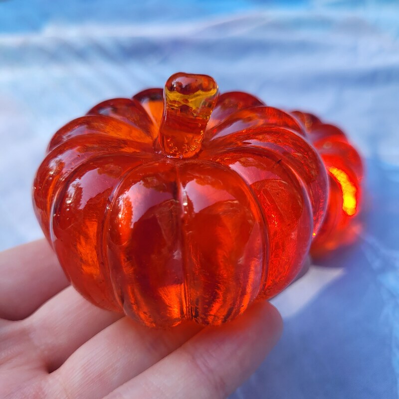 Mini Glass Pumpkin - Etsy