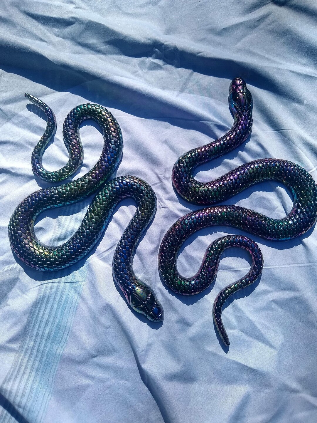 Color Shifting Snake | Resin Snake | Rainbow Snake | Black Snake - Etsy