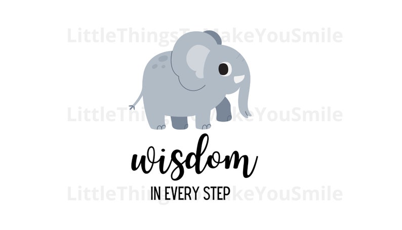 Elephant Wisdom PNG Print Instant Download for Personalized Prints - Etsy