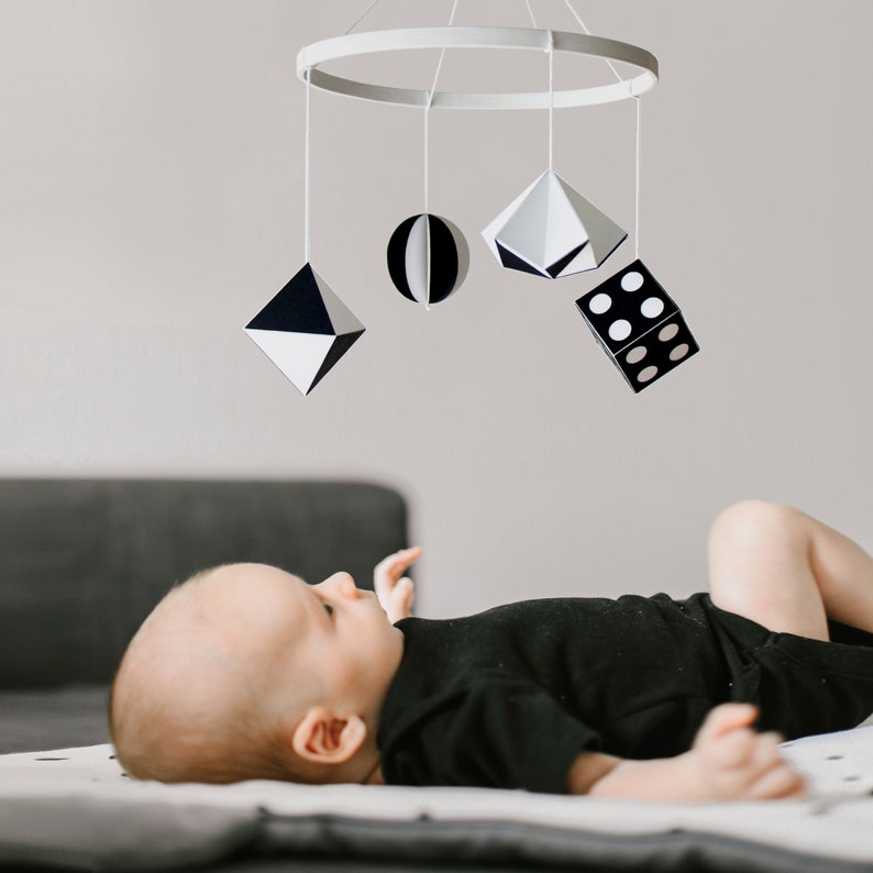 Contrast Mobile Craft Template With Geometric Figures PDF DIY - Etsy