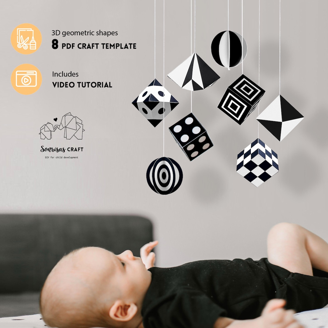 DIY Montessori Mobile. Craft Template With Geometric Shapes PDF - Etsy