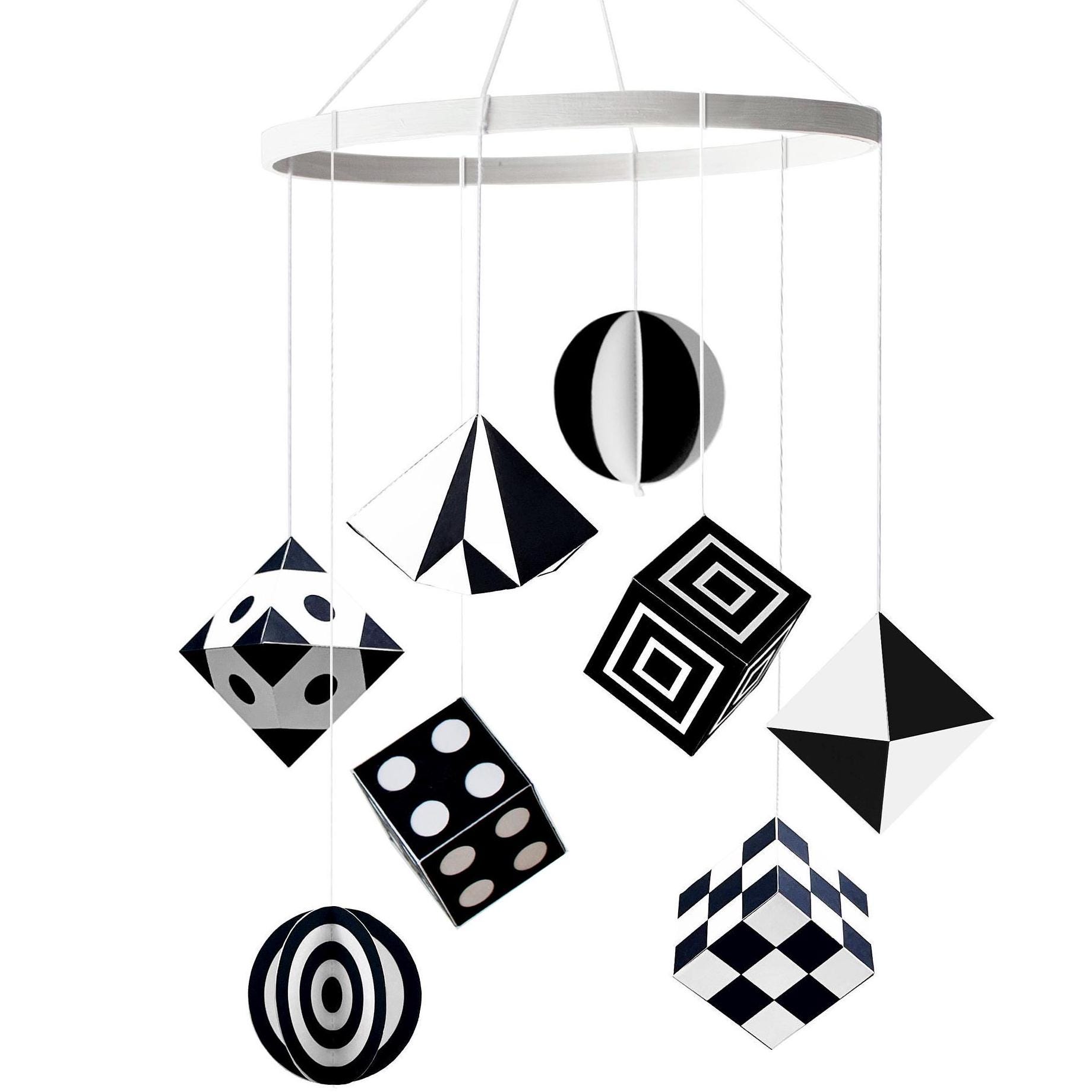 DIY Montessori Mobile. Craft Template With Geometric Shapes PDF - Etsy