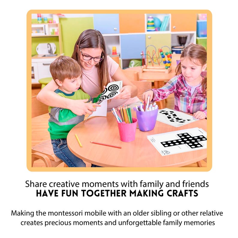 Contrast Mobile Craft Template With Geometric Figures PDF DIY - Etsy