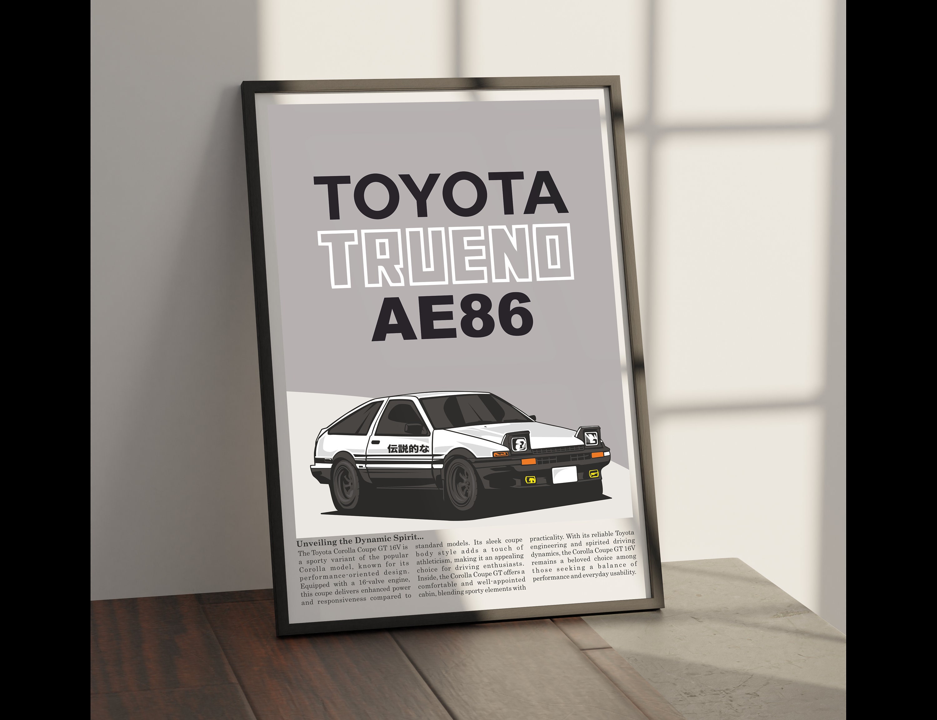 JDM Toyota AE86 Illustrated Car Poster Vector Car Digital Download - Etsy