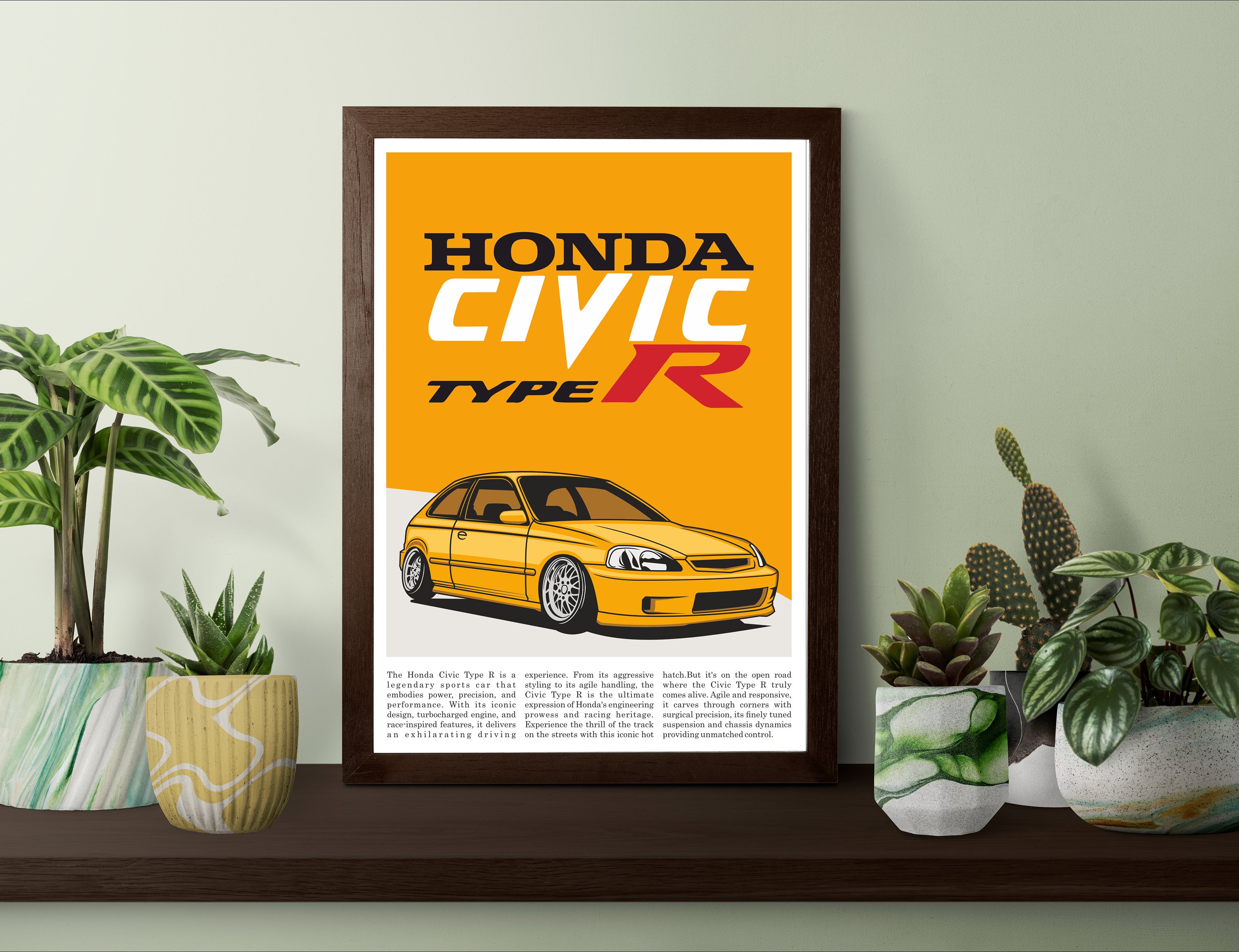 Honda Civic Type R Poster: Turbocharged Power & Precision Instant ...