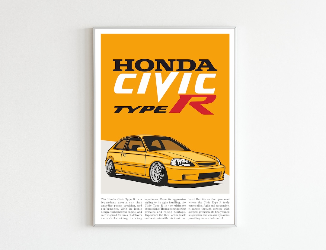 Honda Civic Type R Poster: Turbocharged Power & Precision - Instant ...