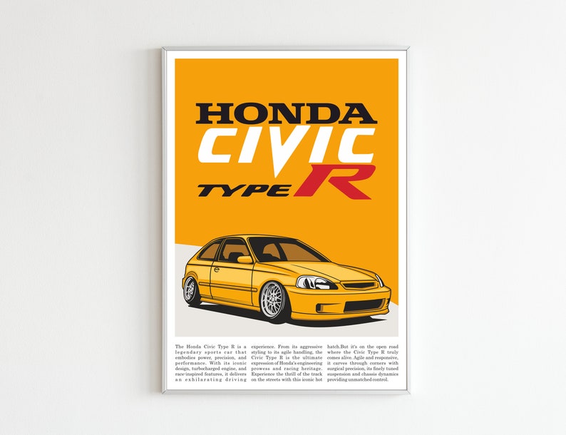 Honda Civic Type R Poster: Turbocharged Power & Precision - Instant ...