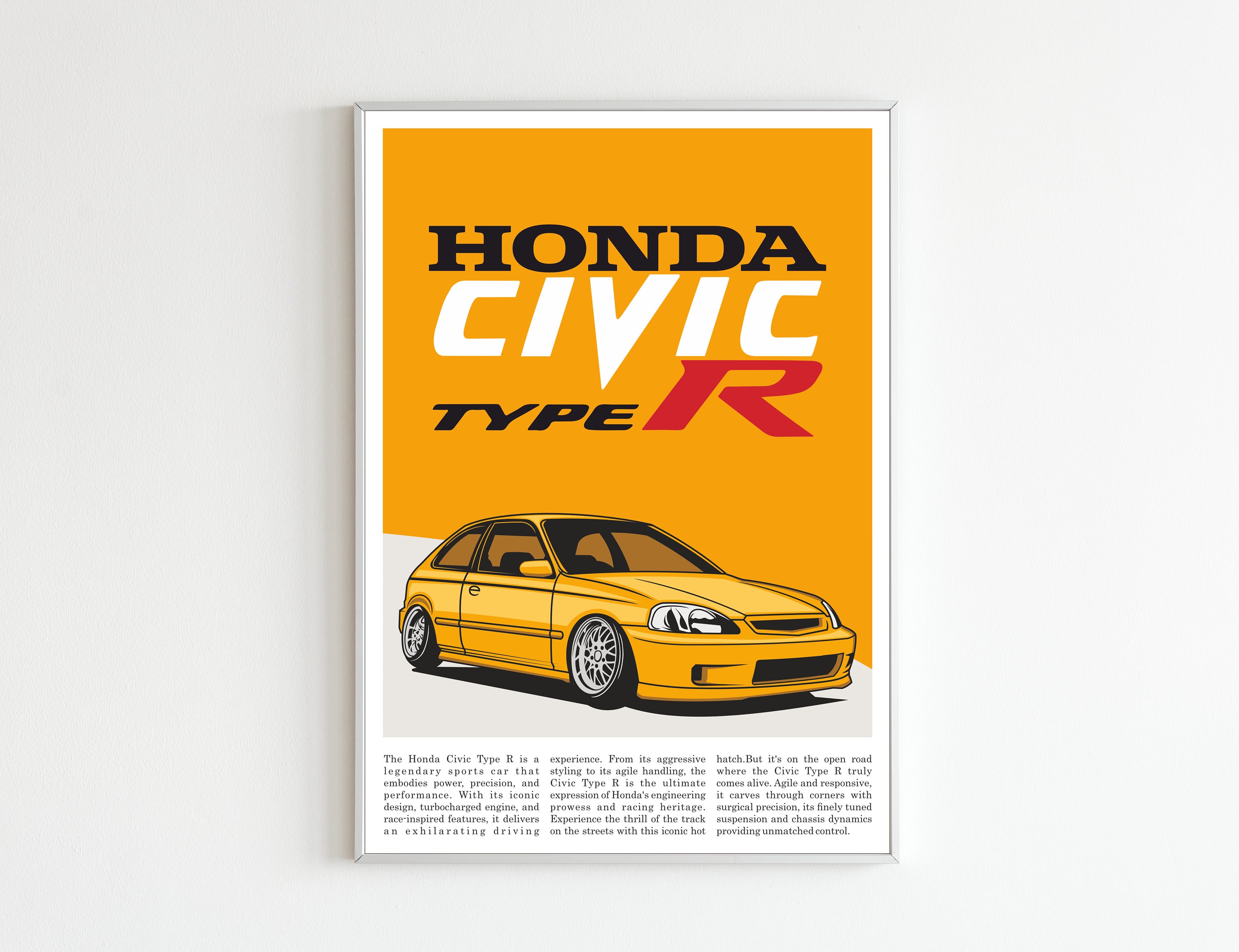 Honda Civic Type R Poster: Turbocharged Power & Precision Instant ...