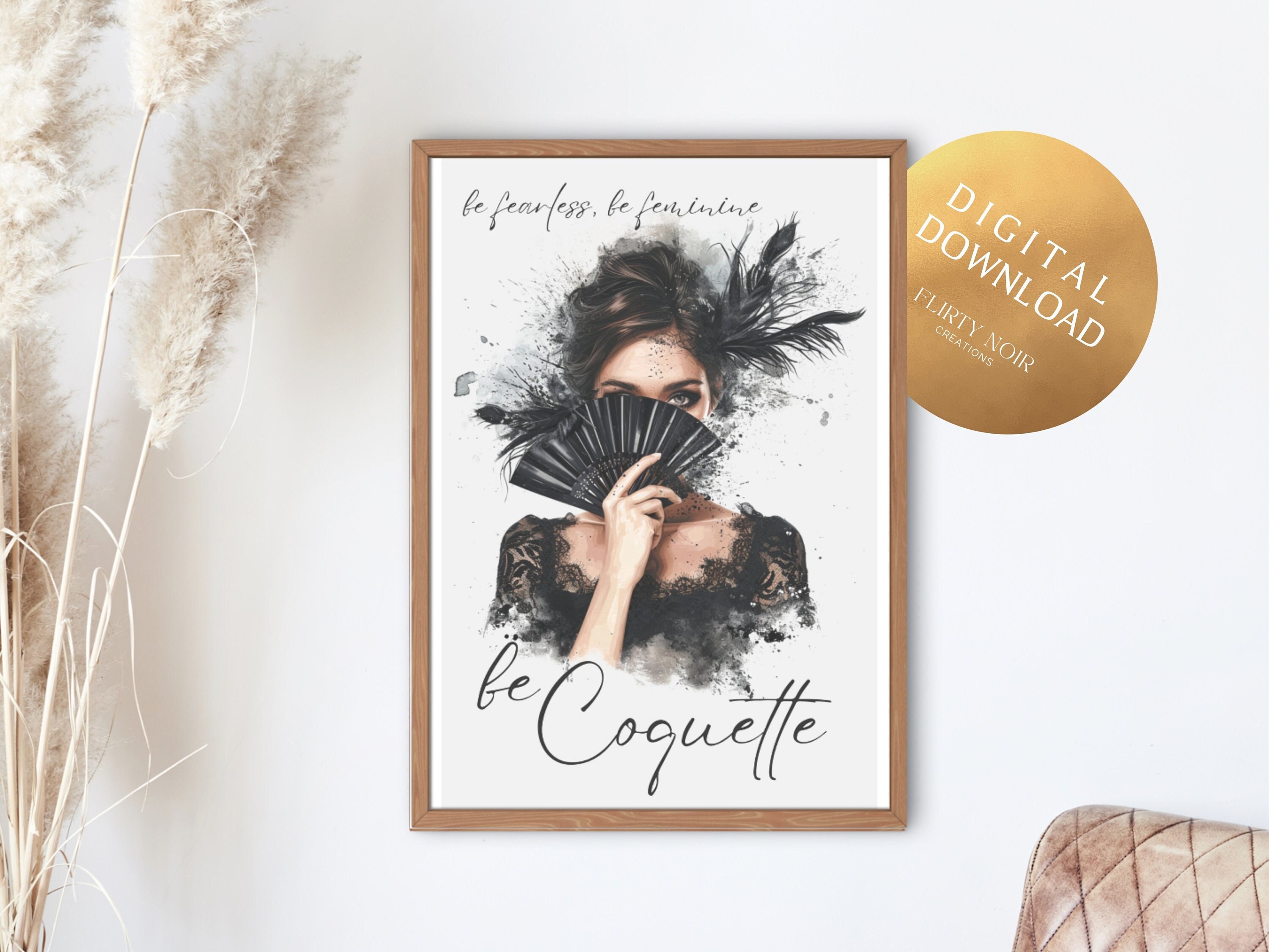 Coquette Aesthetic Art Print | Dark Feminine Decor, Printable Wall Art ...