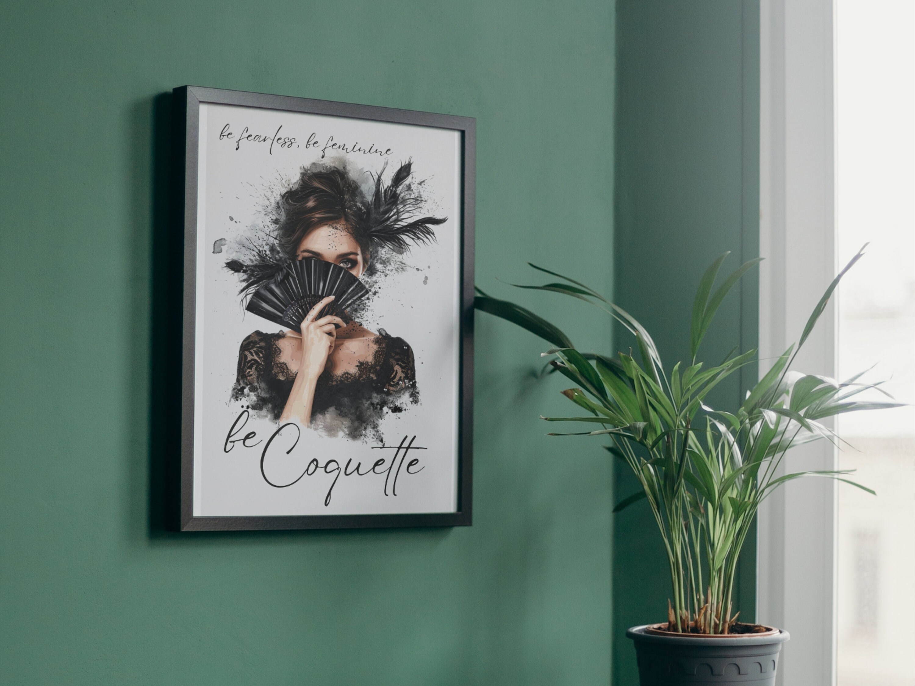 Coquette Aesthetic Art Print | Dark Feminine Decor, Printable Wall Art ...