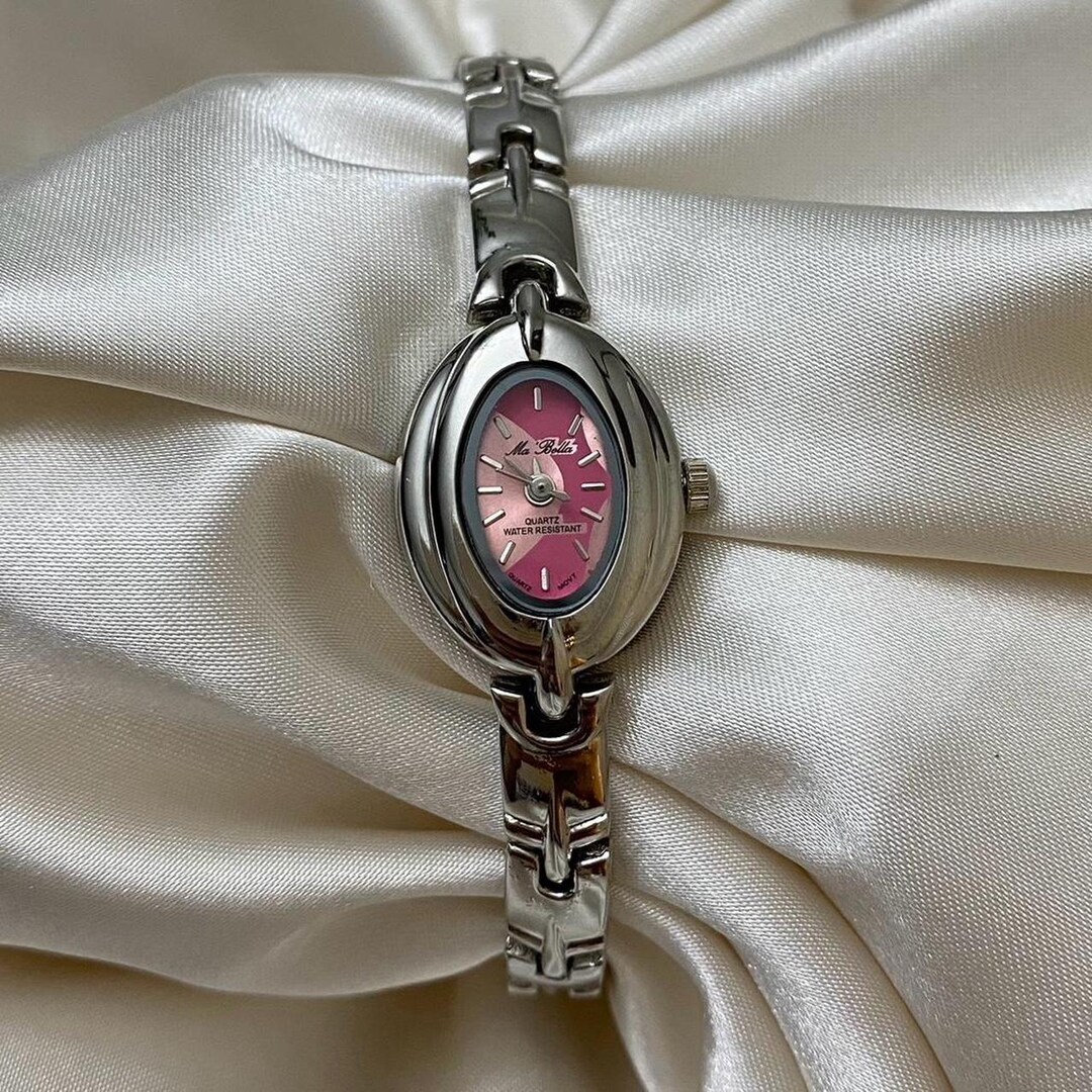 Beautiful Classy Dainty Vintage Silver Tone Pink Watch for Women - Etsy