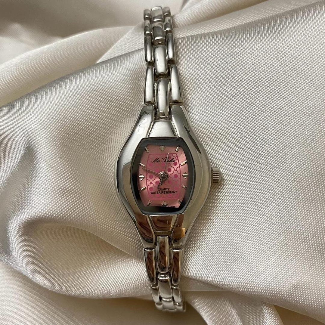 Beautiful Classy Dainty Vintage Silver Tone Pink Watch for Women - Etsy
