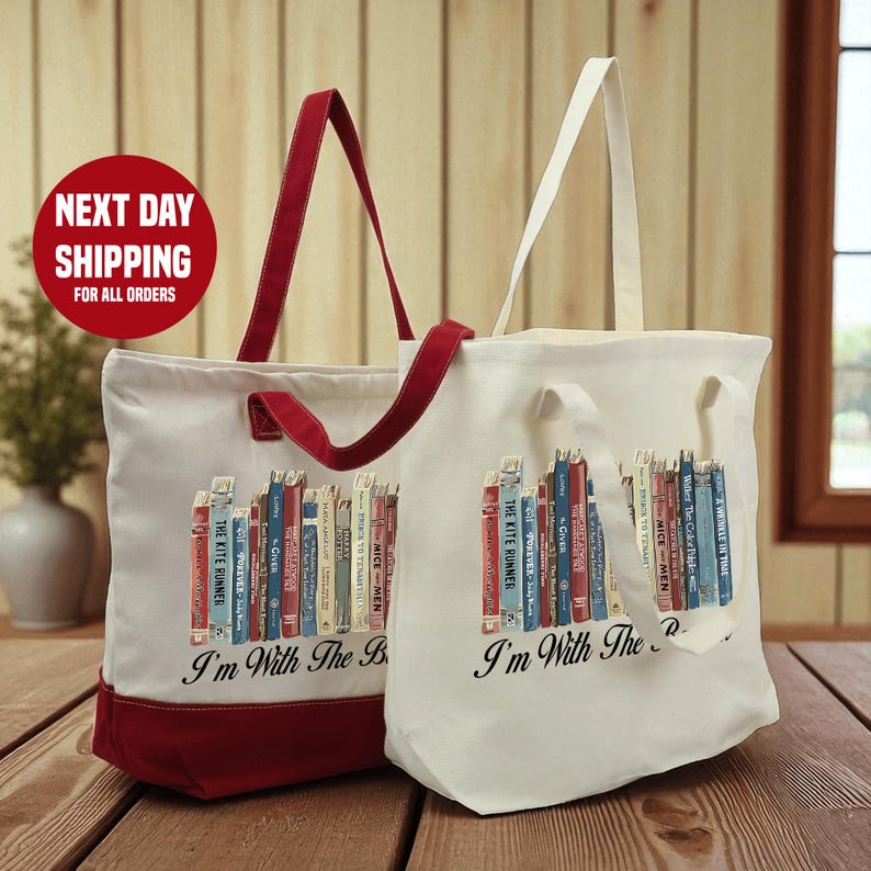 Book Lover Canvas Tote Bag: Literary Gift for Bookworms - Etsy