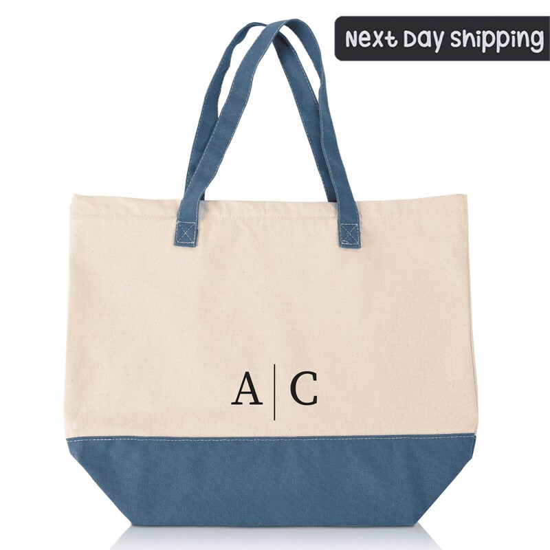 Initial Tote Bag - Etsy