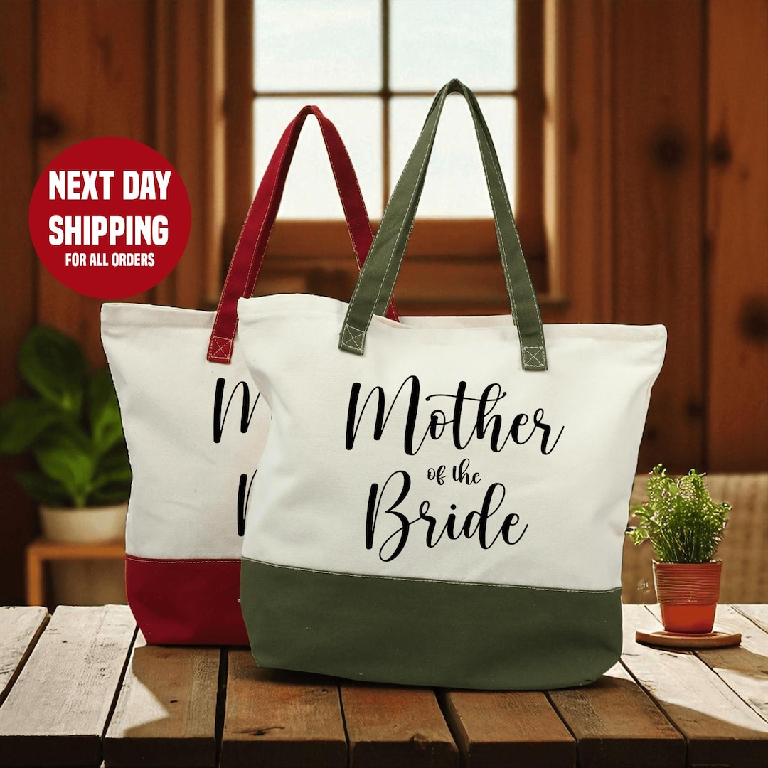 Mother of the Bride Tote Bag, Mother of the Groom Burlap Bag, Mother of ...