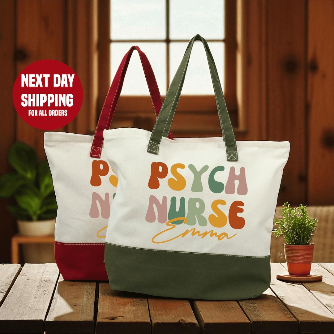 Custom PSYCH Nurse Tote Bag: Psychiatric Mental Health Gift - Etsy