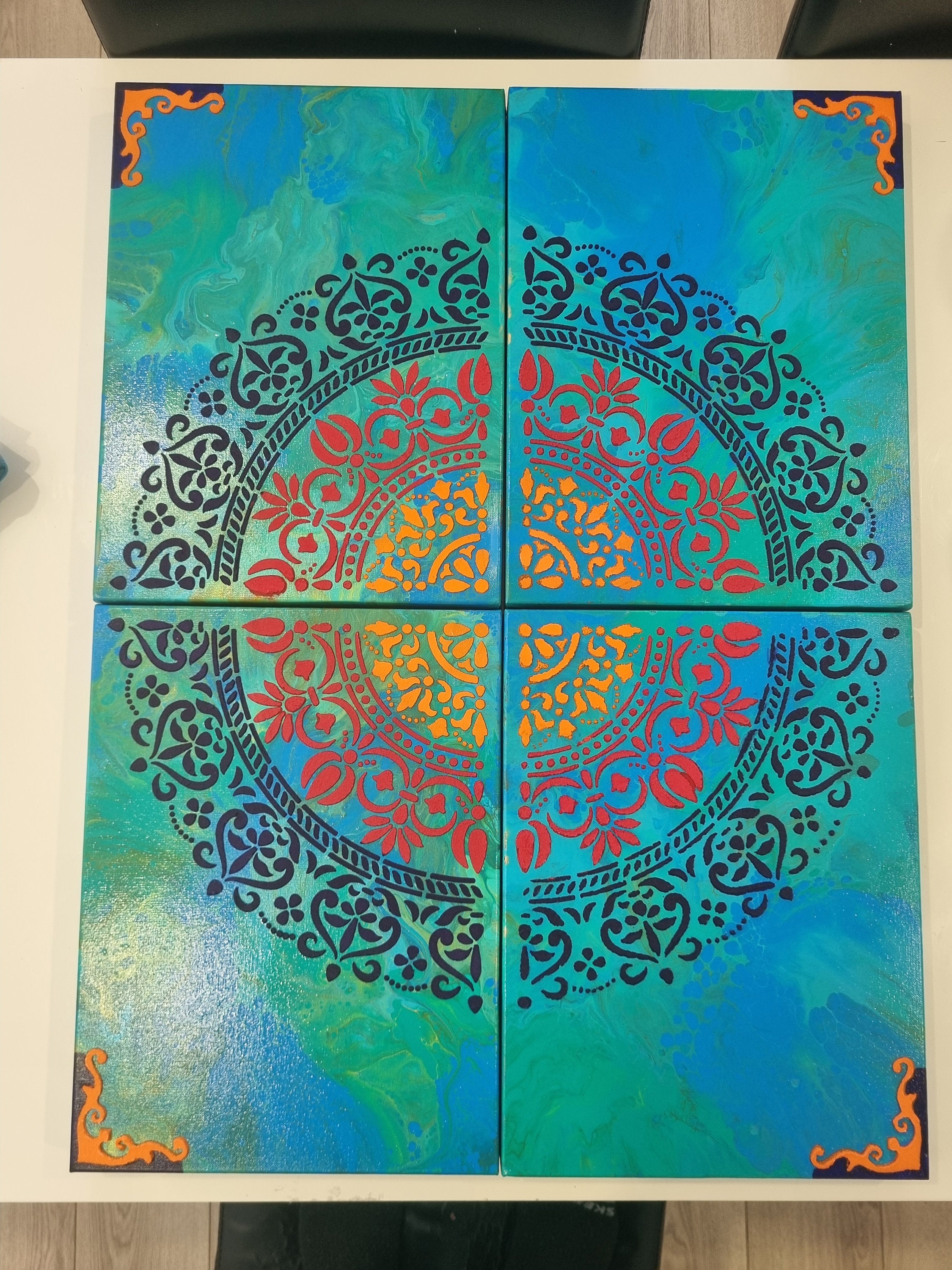 Mandala Art, 3d Mandala Texture ,hand Made Original Art on Canvase ...