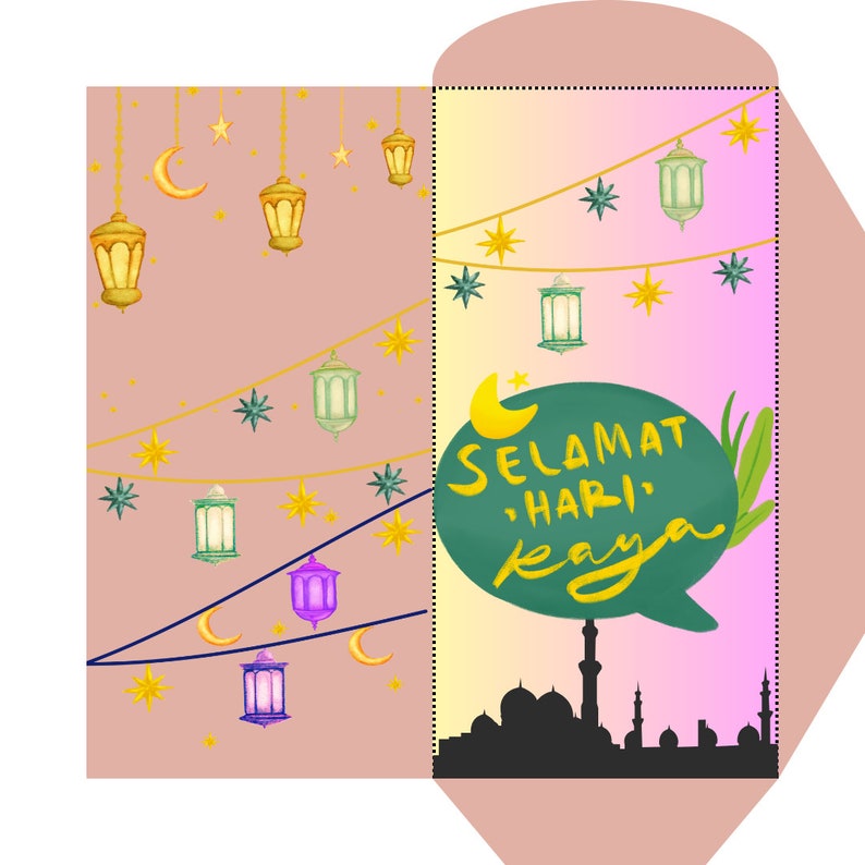 10 Design Sampul Raya Can Be Edit By Canva Apps Etsy