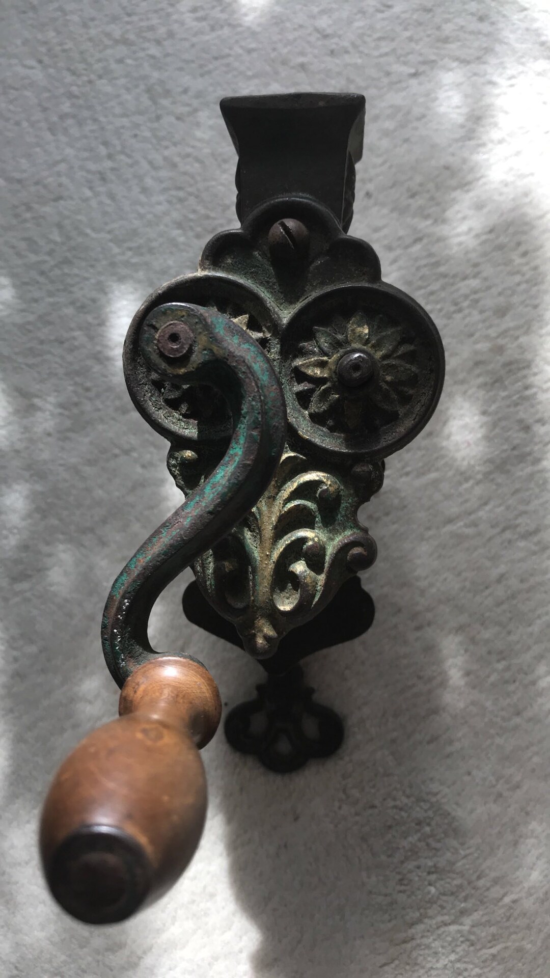 Art Nouveau Cast Iron Bean Cutter, Hand-operated Cutting Device Antique ...