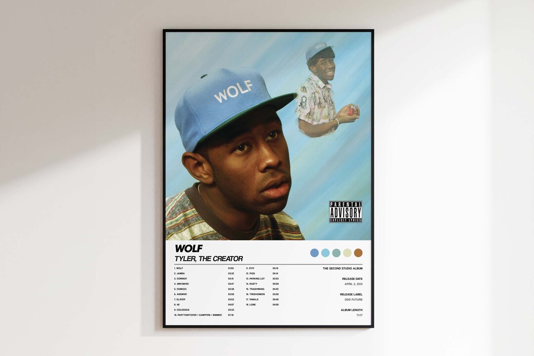 Tyler the Creator 'wolf' Album Cover Poster, Tracklist Poster, Digital ...