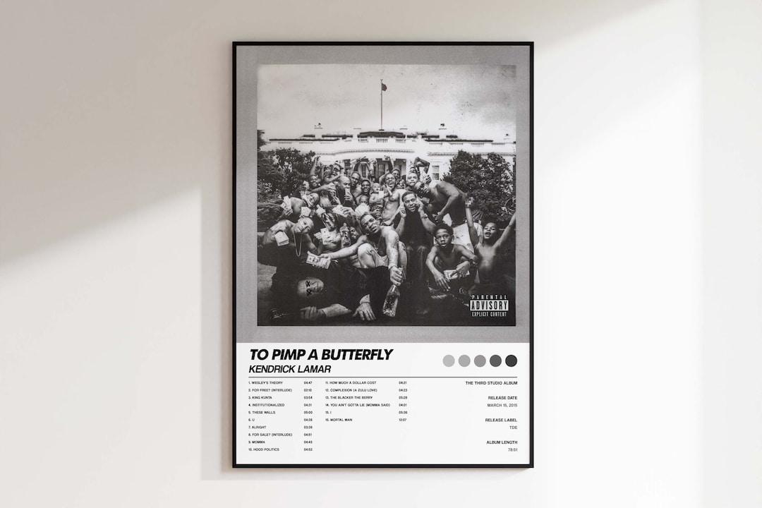 Kendrick Lamar 'to Pimp A Butterfly ' Album Cover Poster, Tracklist ...