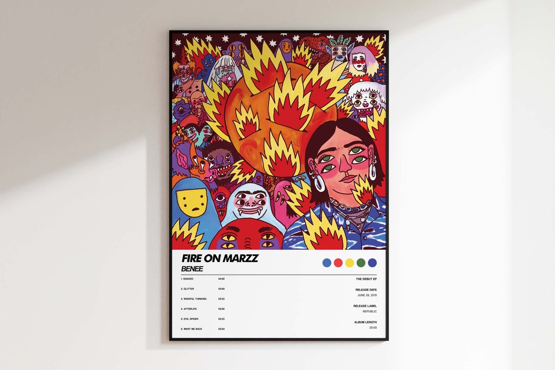 Benee 'fire on Marzz' Album Cover Poster, Tracklist Poster, Digital ...