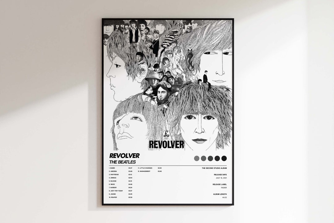 The Beatles 'revolver' Album Cover Poster, Tracklist Poster, Digital ...