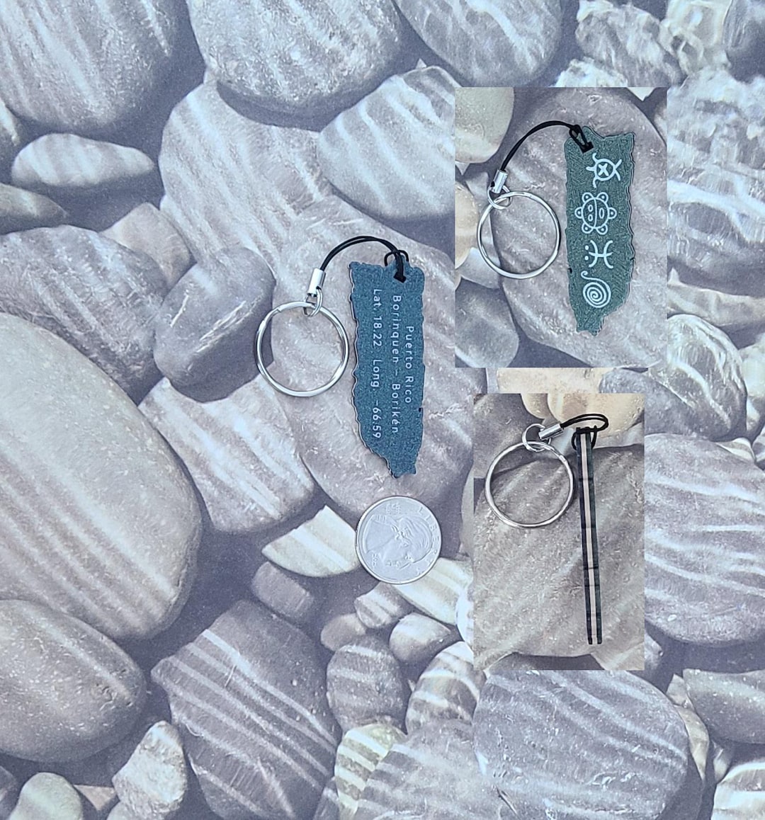 Puerto Rico Island Keychain: 3D Printed - Etsy