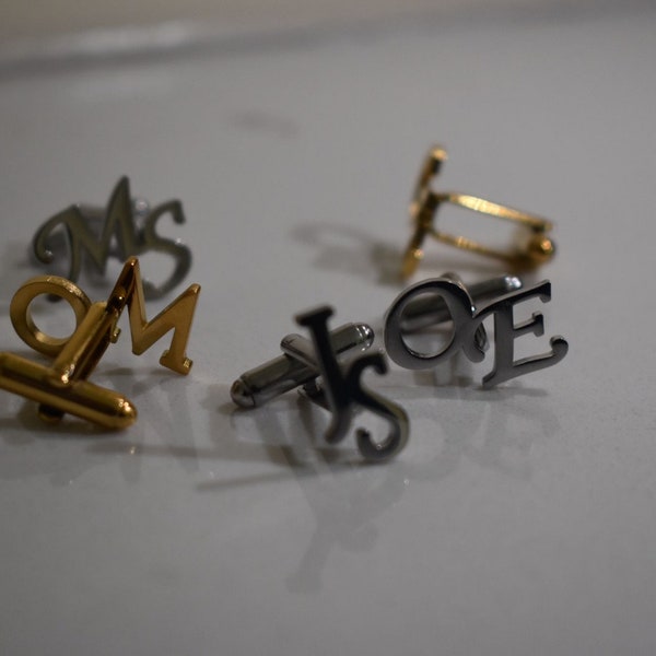 Initial Cufflinks - Etsy