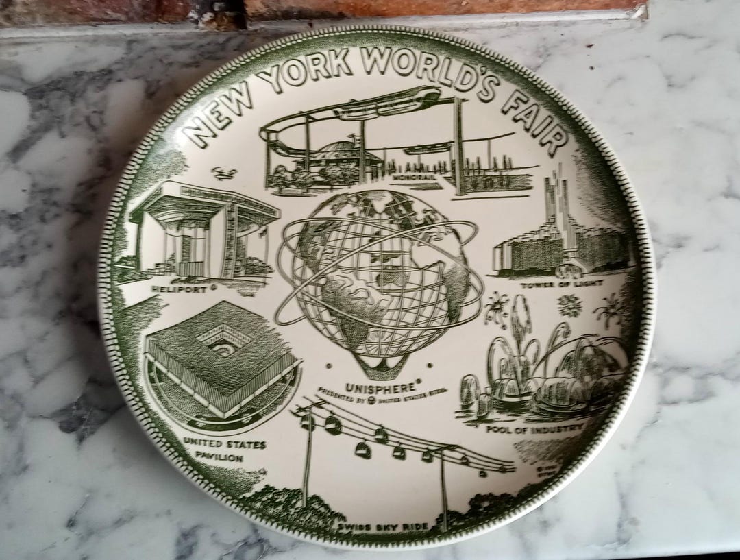 Vintage 1964 New York World's Fair Commemorative Ironstone Decorative ...