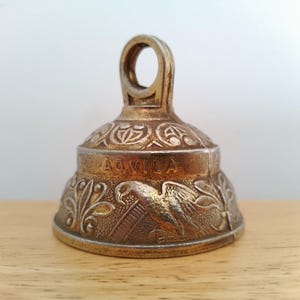 Vintage Brass Apostle Bell With Lion & Eagle Reliefs, Desk Bell ...