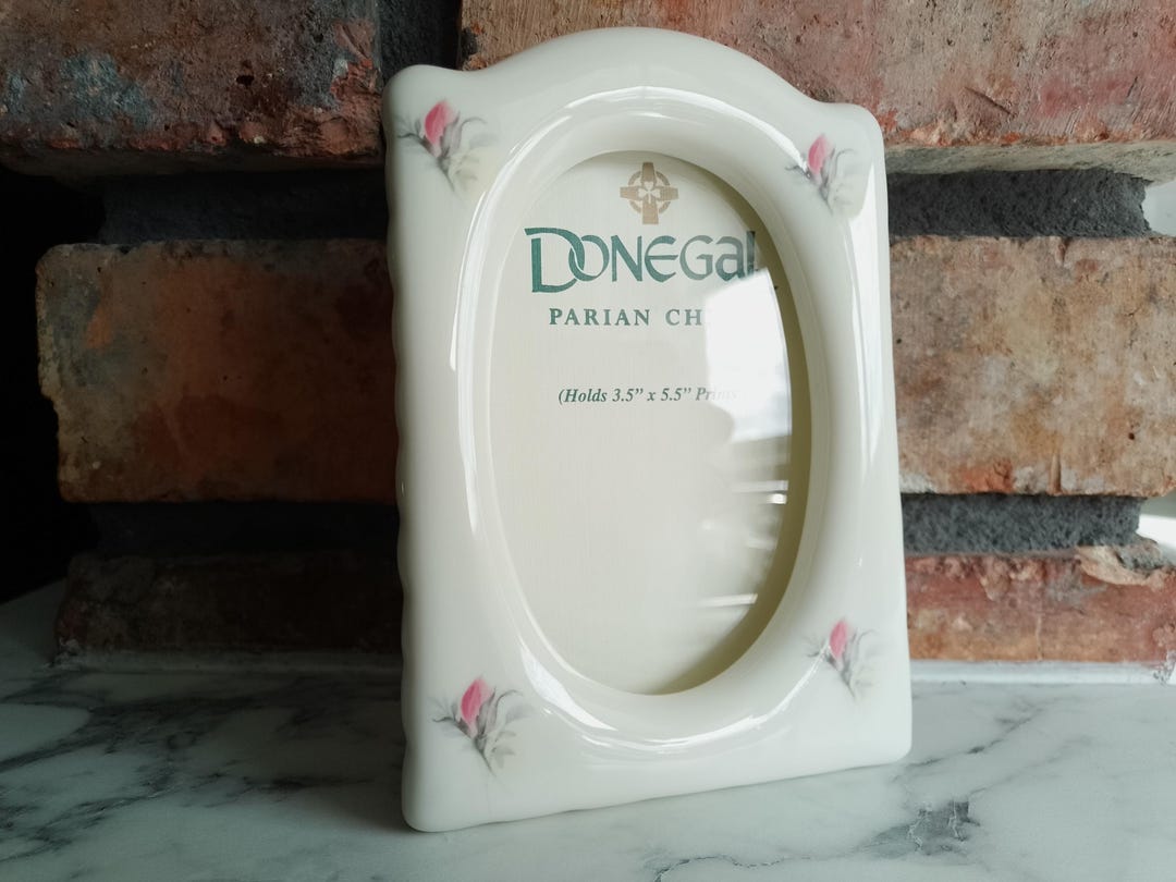 Vintage Donegal Parian China Photo Frame: Irish Celtic Shamrock, Pink ...
