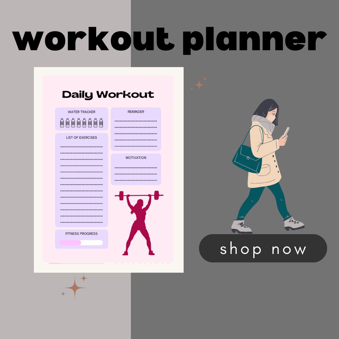 Work Out Planner, Digital Planner, Goodnotes, iPad Planner, Weekly ...