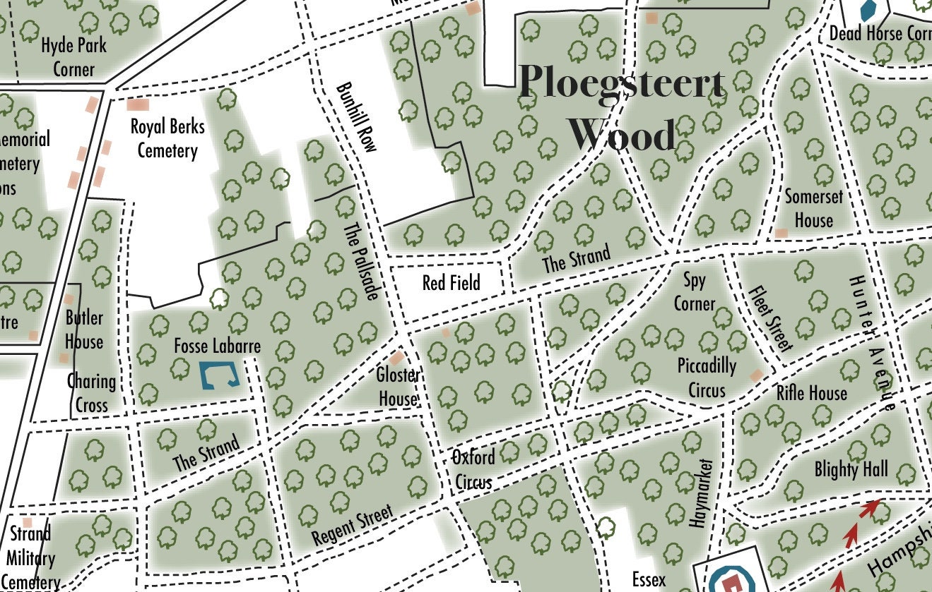 Ploegsteert Plugstreet WW1 Trench Map Print - Etsy UK