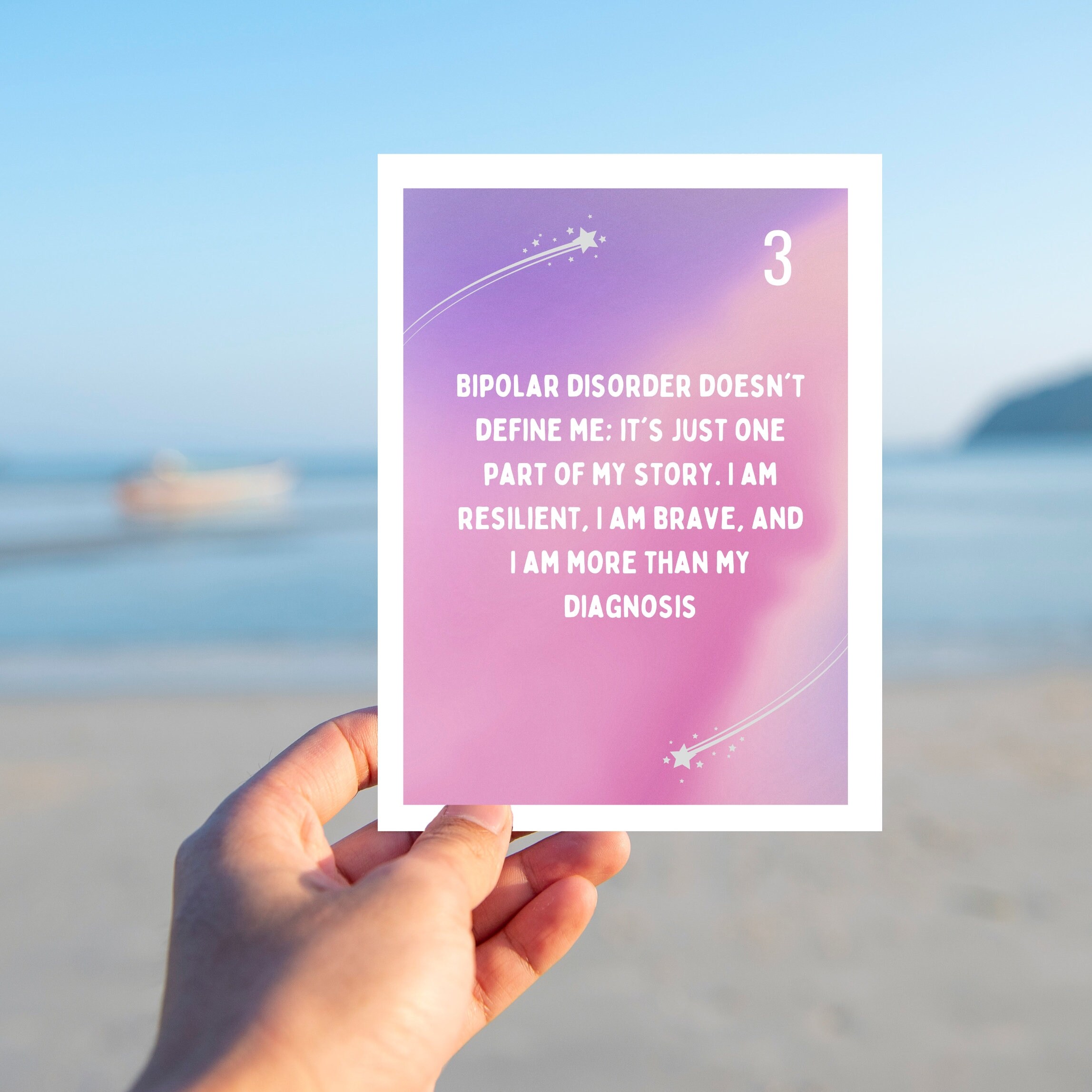 Bipolar Affirmation Cards, Printable Card for Bipolar Disorder, Bipolar ...