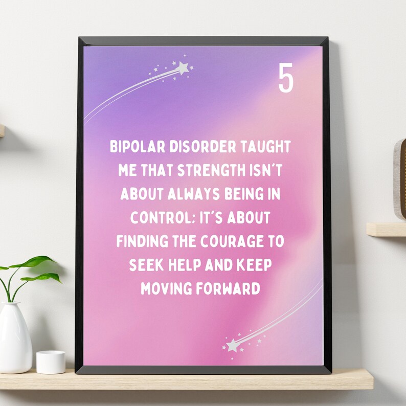 Bipolar Affirmation Cards, Printable Card for Bipolar Disorder, Bipolar ...