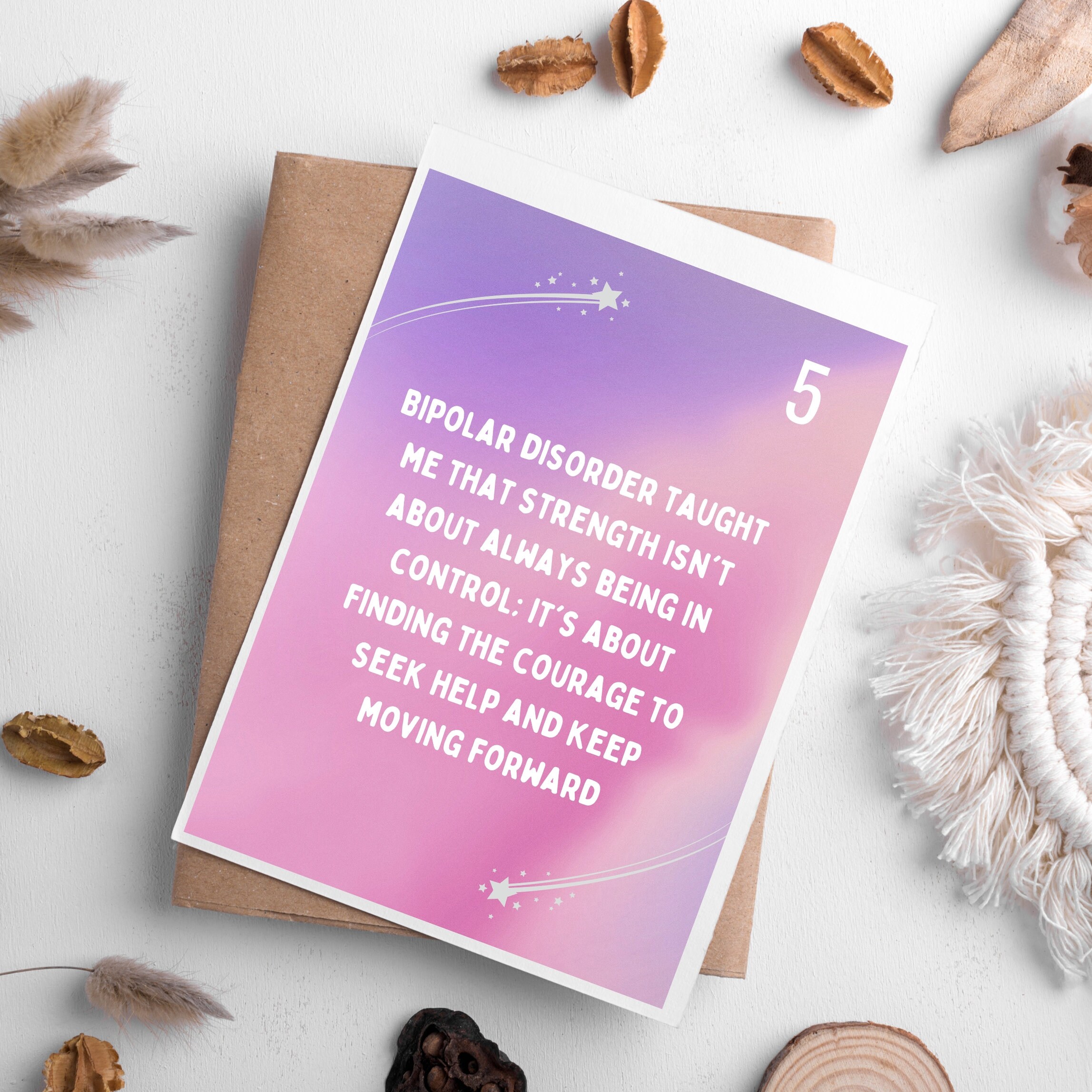 Bipolar Affirmation Cards, Printable Card for Bipolar Disorder, Bipolar ...