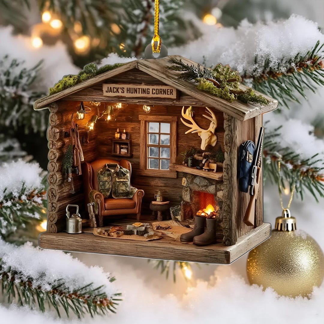 Personalized Hunting Corner Ornament 2025, Deer Hunting Keepsake ...