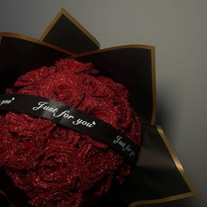 Real Red Roses Glitter Bouquet | Glitter Roses | Glitter Bouquet ...