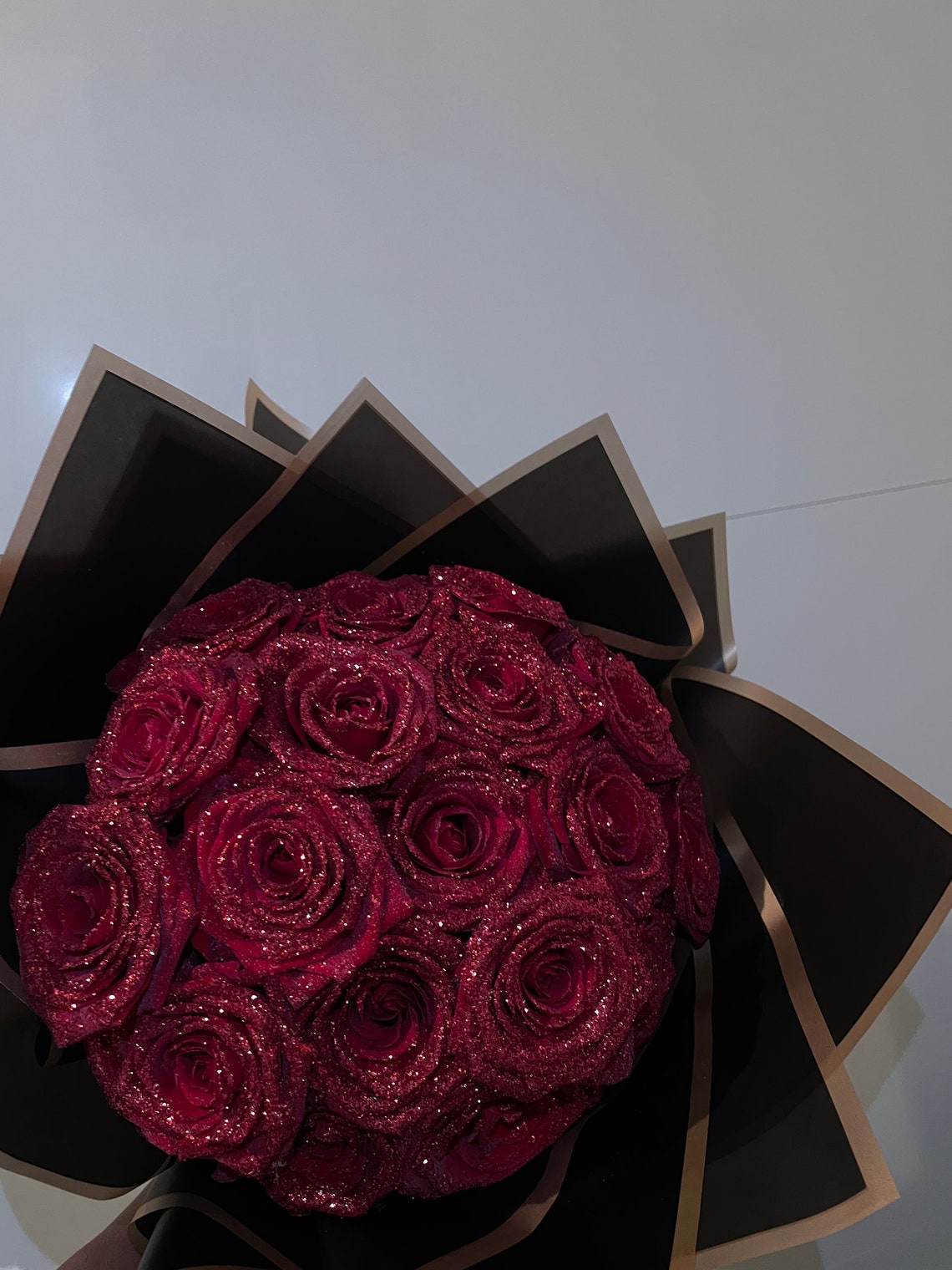 Real Red Roses Glitter Bouquet Any Occasion - Etsy