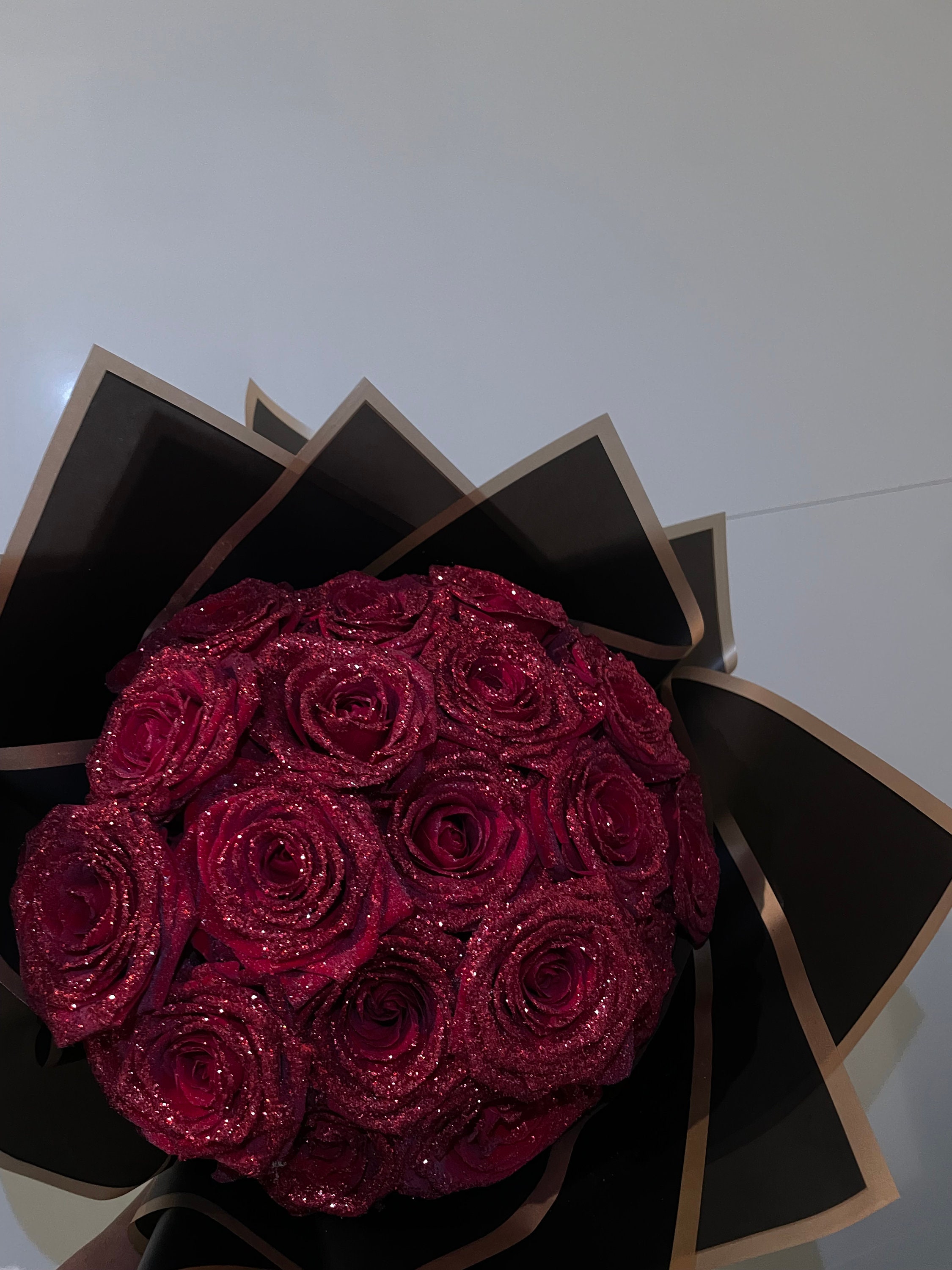 Real Red Roses Glitter Bouquet Any Occasion - Etsy