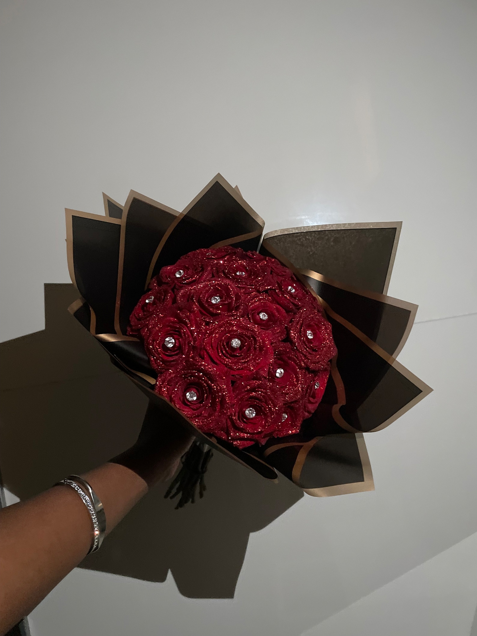 Real Red Roses Glitter Bouquet Any Occasion - Etsy