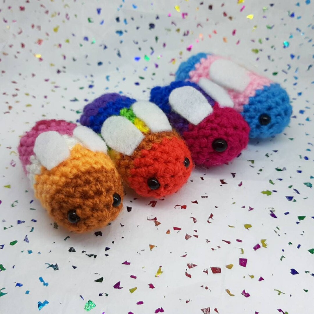 LGBTQIA Pride Bees Bee Who You Want to Bee Handmade Crochet Amigurumi ...