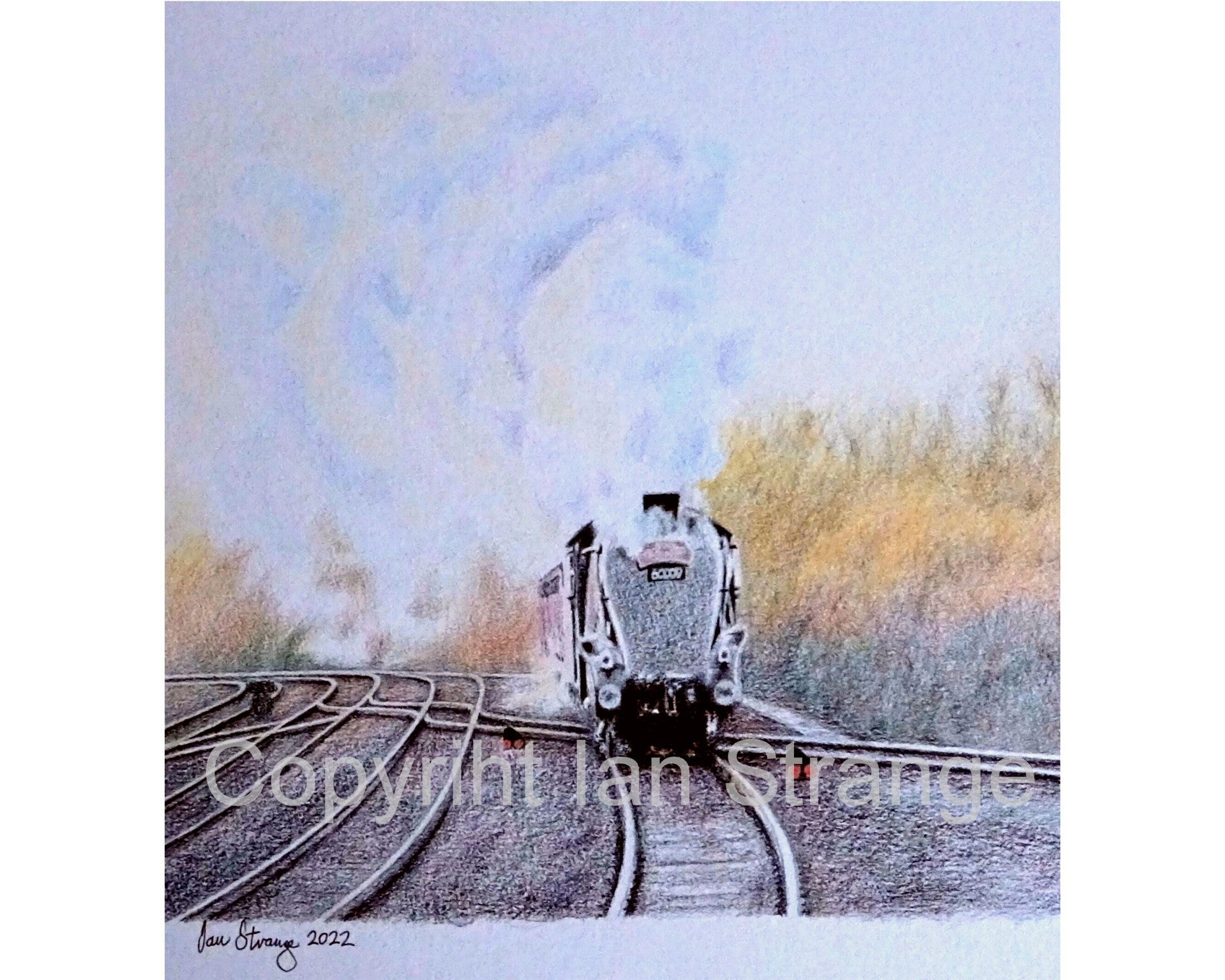 A4 Class Steam Loco Drawing. Home Wall Art. Printable Art. - Etsy