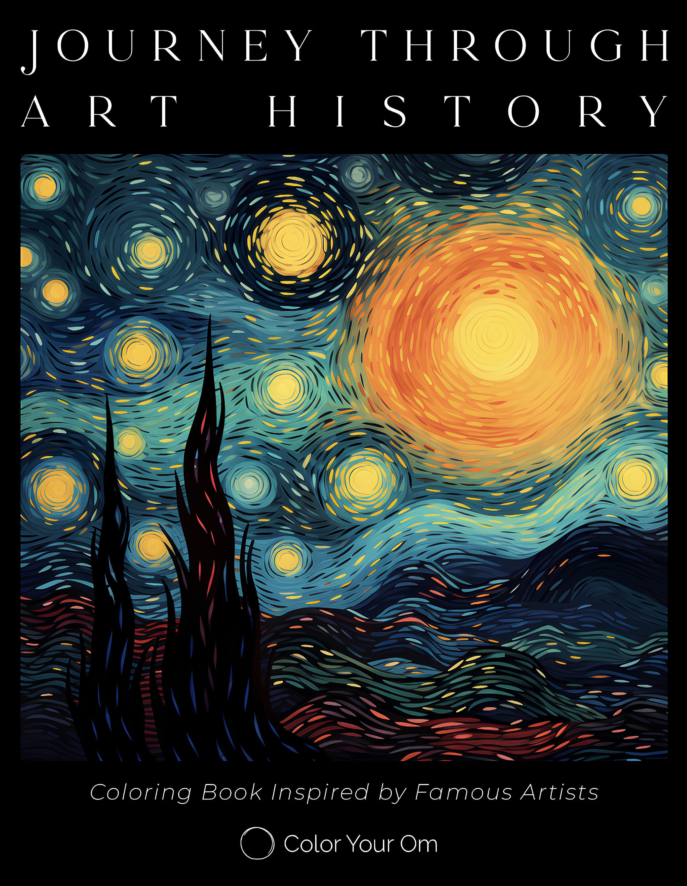 Interactive Digital Coloring Book, Art History Journey, 50 Unique ...
