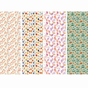 Autumn Printable Paper Seamless Pattern, Fall Scrapbooking Digital ...