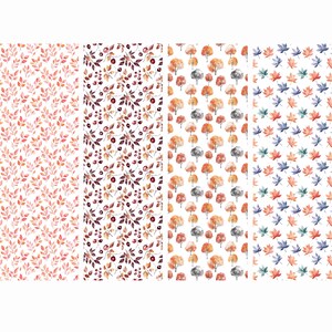 Autumn Printable Paper Seamless Pattern, Fall Scrapbooking Digital ...