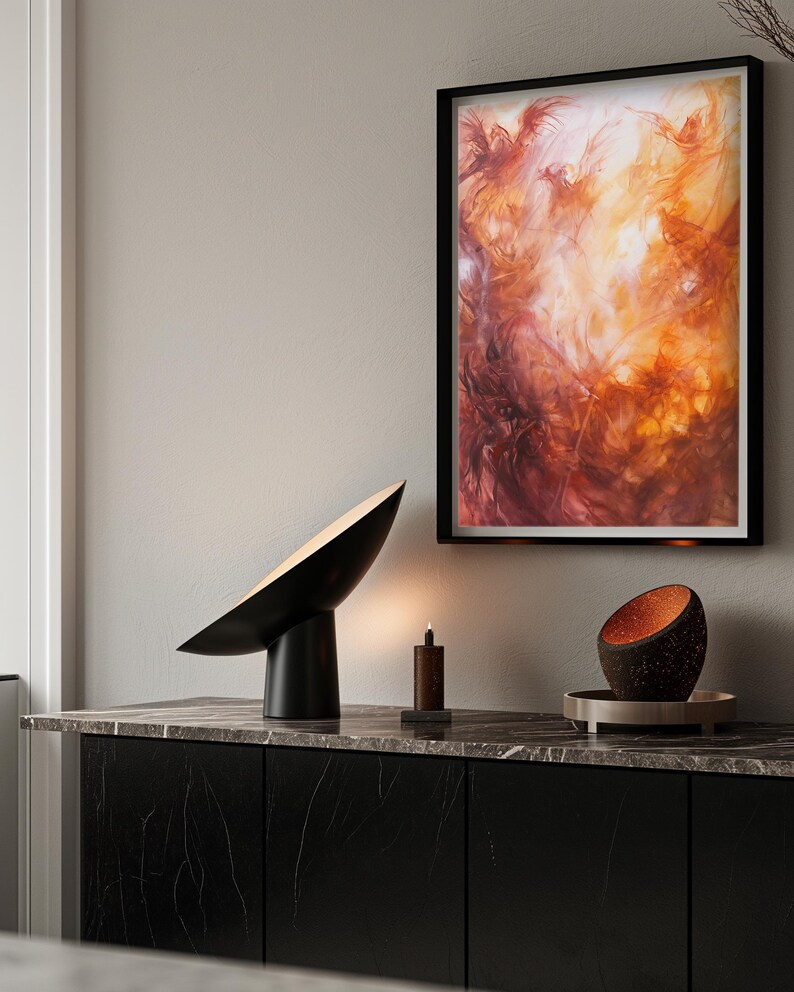 Printable Abstract Digital Poster, Modern Colorful Wall Art for Office ...